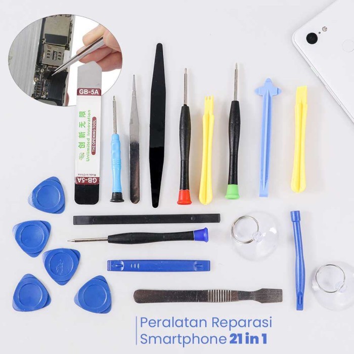 Jual OPENING TOOLS 21 IN 1 PERALATAN REPARASI HP HANDPHONE SERVICE ...