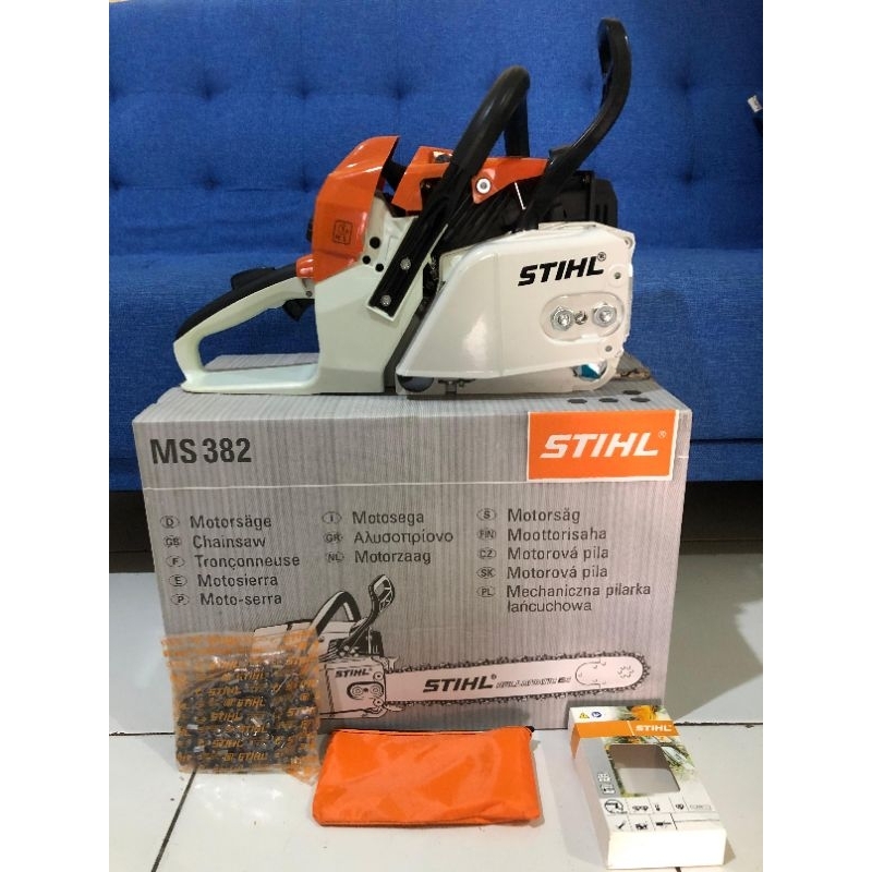 Jual Chainsaw Stihl MS 382 Komplit Fullset Siap Pakai Dengan Bar Dan Rantai Senso 25inch Lengkap ...