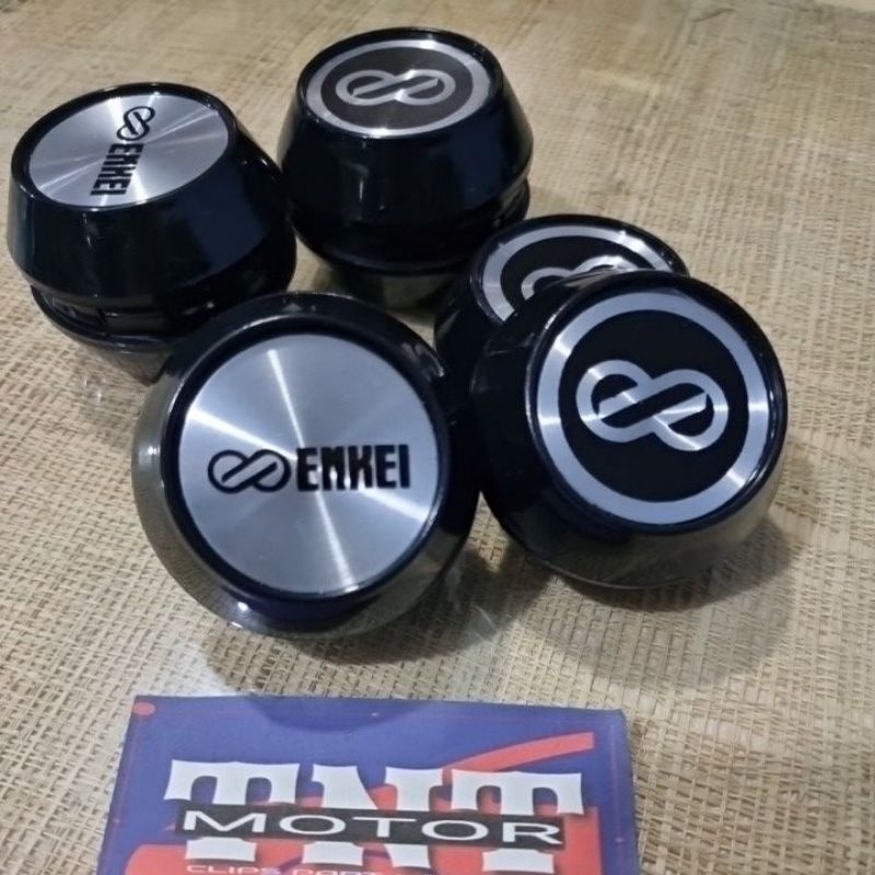 Jual dop roda tutup center velg racing variasi kerucut hitam 6.5cm ...