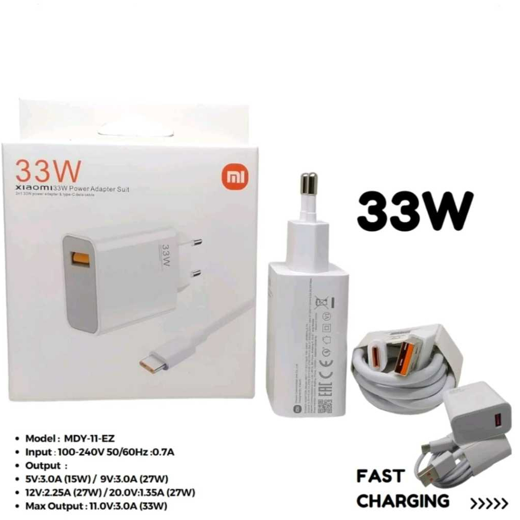 Jual Charger Xiaomi 33Watt Fast Charging Type C & Micro USB / Turbo ...