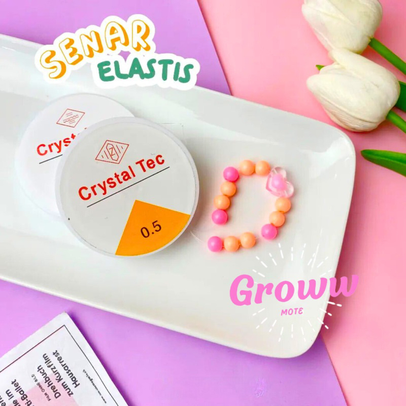 Jual Benang Senar Karet Elastis Transparan Crystal Tec Ukuran 0,6 - 1,0 ...