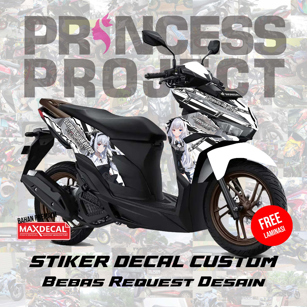 Jual Stiker Motor Custom Matic Medium (Vario 125, Vario 150, X-Ride ...