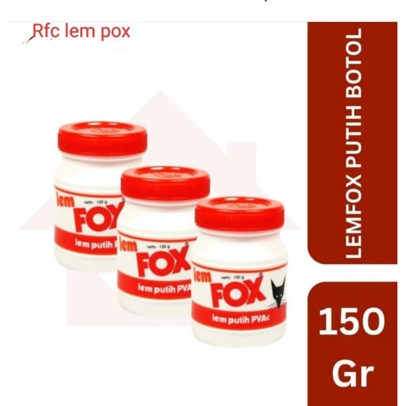 Jual lem pox PVAC botol 150 grm/ lem pox putih serba guna | Shopee ...