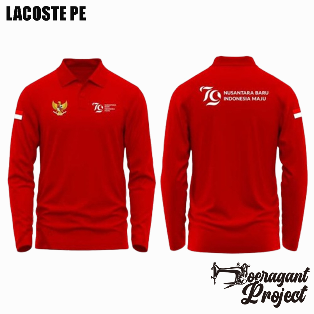 Jual Kaos Kerah Kemerdekaan 17 Agustus 2024 79th Baju Lengan Panjang Polo HUT RI Baju agustusan ...