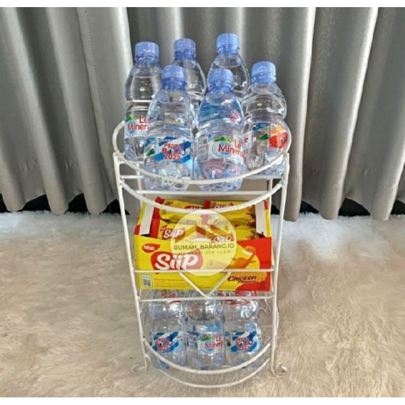 Jual rak penyimpanan botol aqua dan tisu/rak besi untuk penyimpanan ...