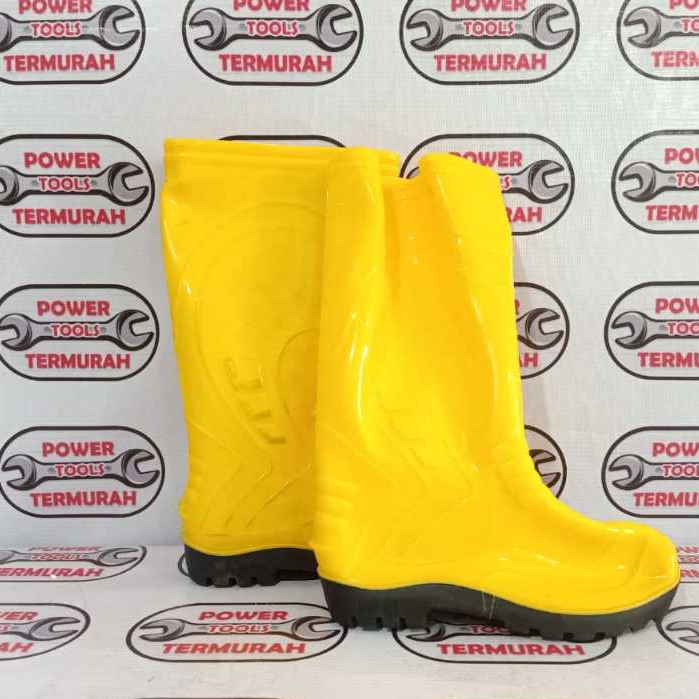 Jual Sepatu Boots Karet Anti Hujan Basah Warna Kuning Sepatu Boot ...
