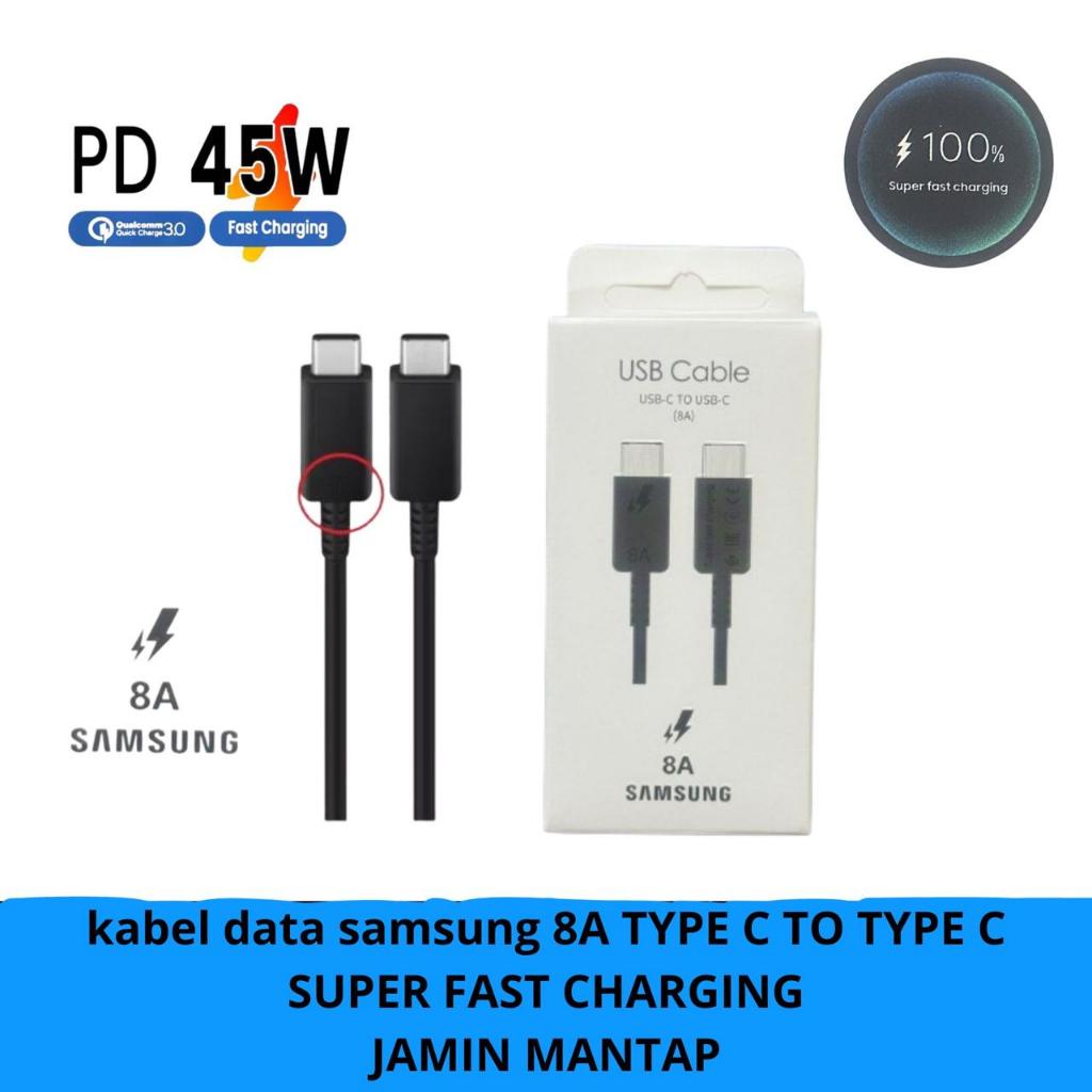 Jual Kabel Data Samsung 8A Type C To Type C SUPER FAST CHARGING ...