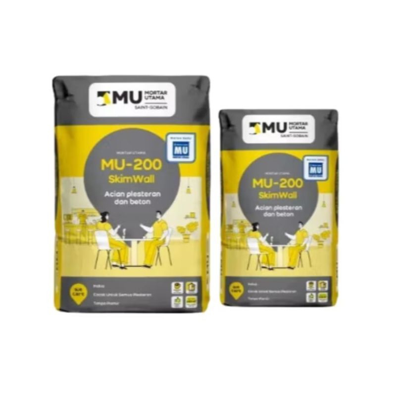 Jual mortar utama MU - 200 skimwall acian plaster dan beton 40kg ...