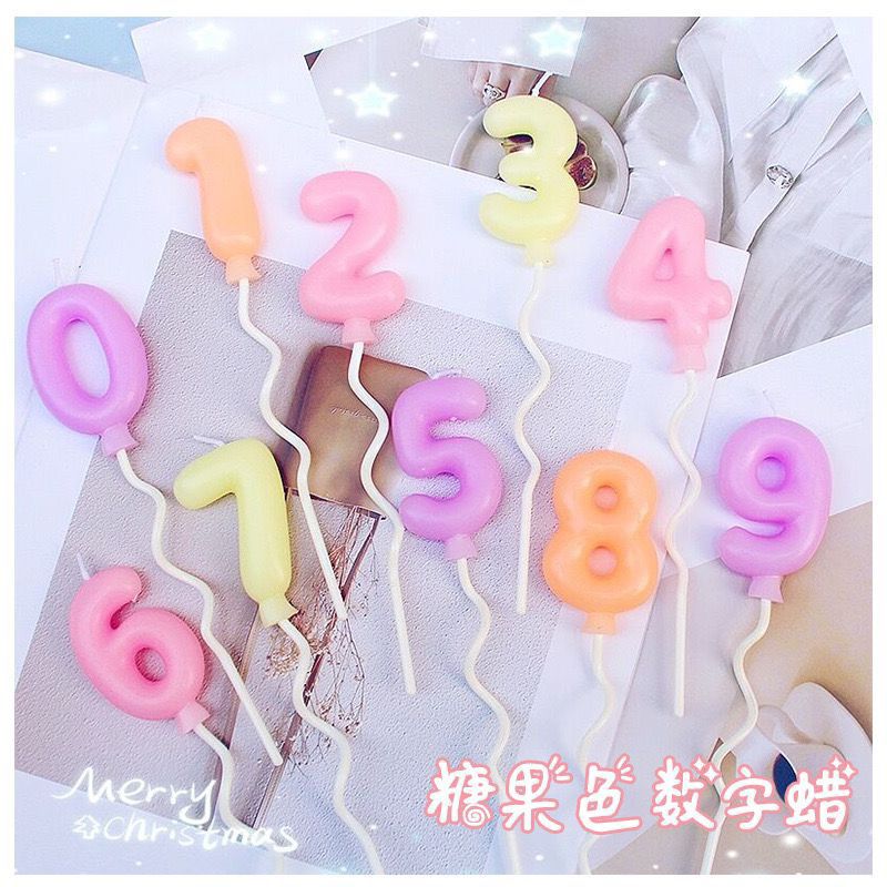 Jual LILIN ANGKA PASTEL BALON | BALOON BIRTHDAY CANDLE | Shopee Indonesia