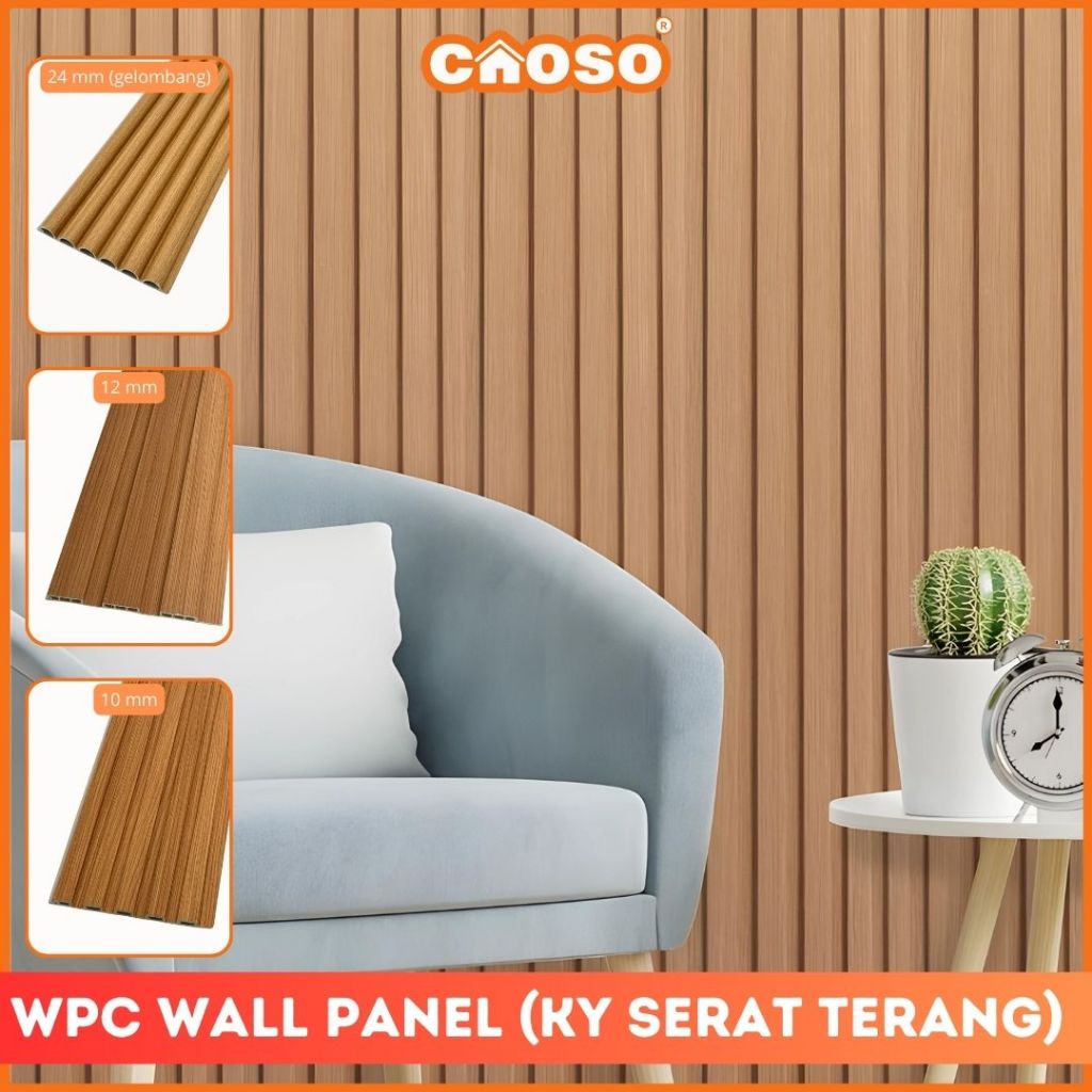 Jual WPC wall Panel 3 Meter Kayu Serat Terang | Dekorasi Dinding kayu ...