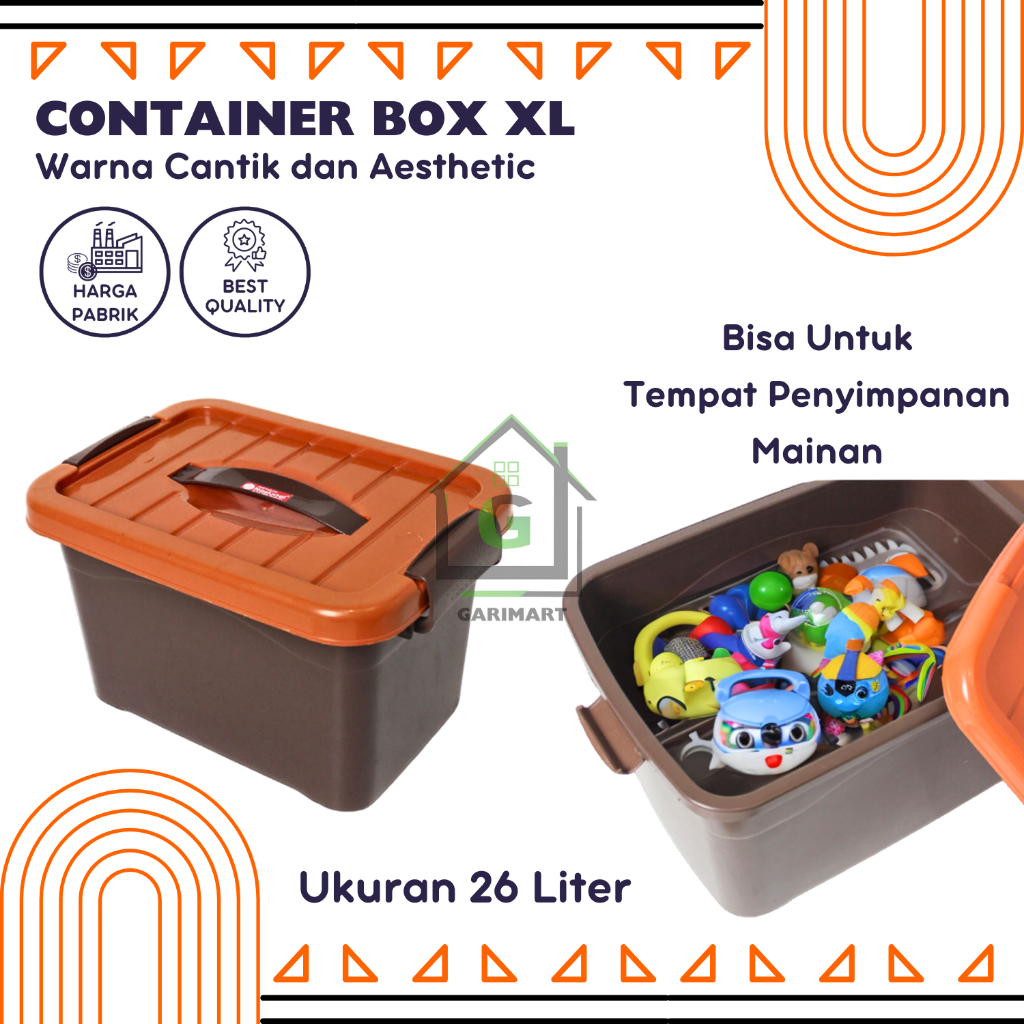 Jual Container Box Plastik Extra Large XL 26 Liter Kotak Penyimpanan ...