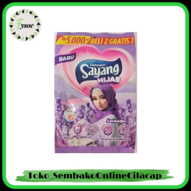 Jual DETERJEN SAYANG ROSE HIJAB RP 5000 ( 220 GR X 3 PCS ) | Shopee ...