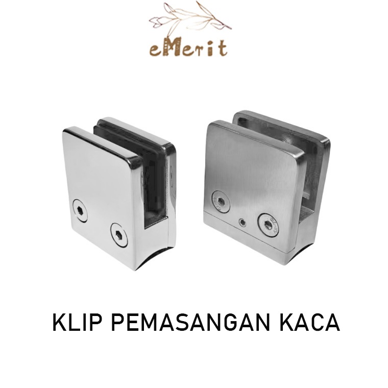 Jual Klip Pemasangan Kaca / Klem Kaca Stainless Steel Persegi / untuk ...