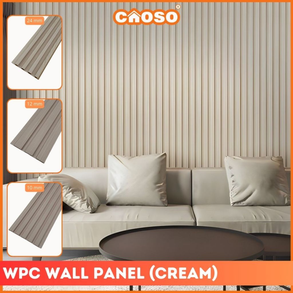 Jual WPC wall Panel 3 Meter Cream | Dekorasi Dinding kayu | wallpanel ...