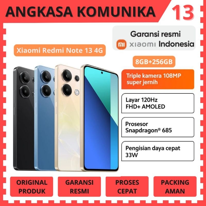 Jual Xiaomi Redmi Note 13 4G 8GB+256GB Garansi Resmi Xiaomi Indonesia ...