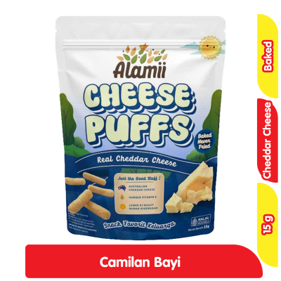 Jual Alamii Snack Anak Cheese Puffs Rasa Keju Cheddar Pouch 15 gr ...