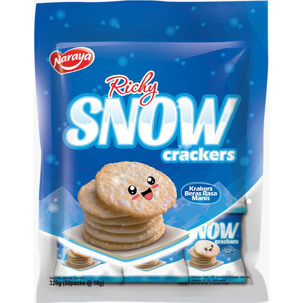 Jual Naraya Richy Snow Crackers 120Gr /Krekers Beras Rasa Manis 120 Gr ...