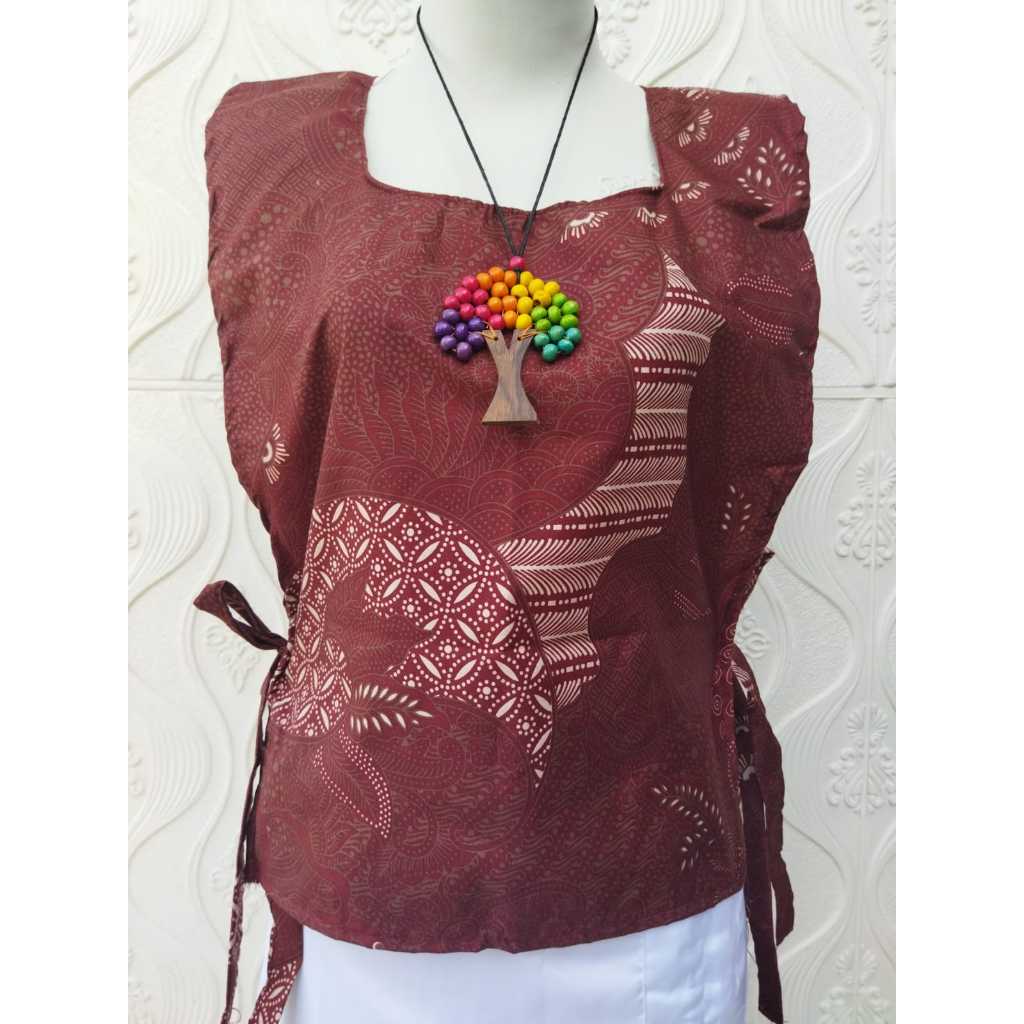 Jual New Vest Batik Atasan Wanita Rompi Baju Kantor Kekinian Vest Batik ...