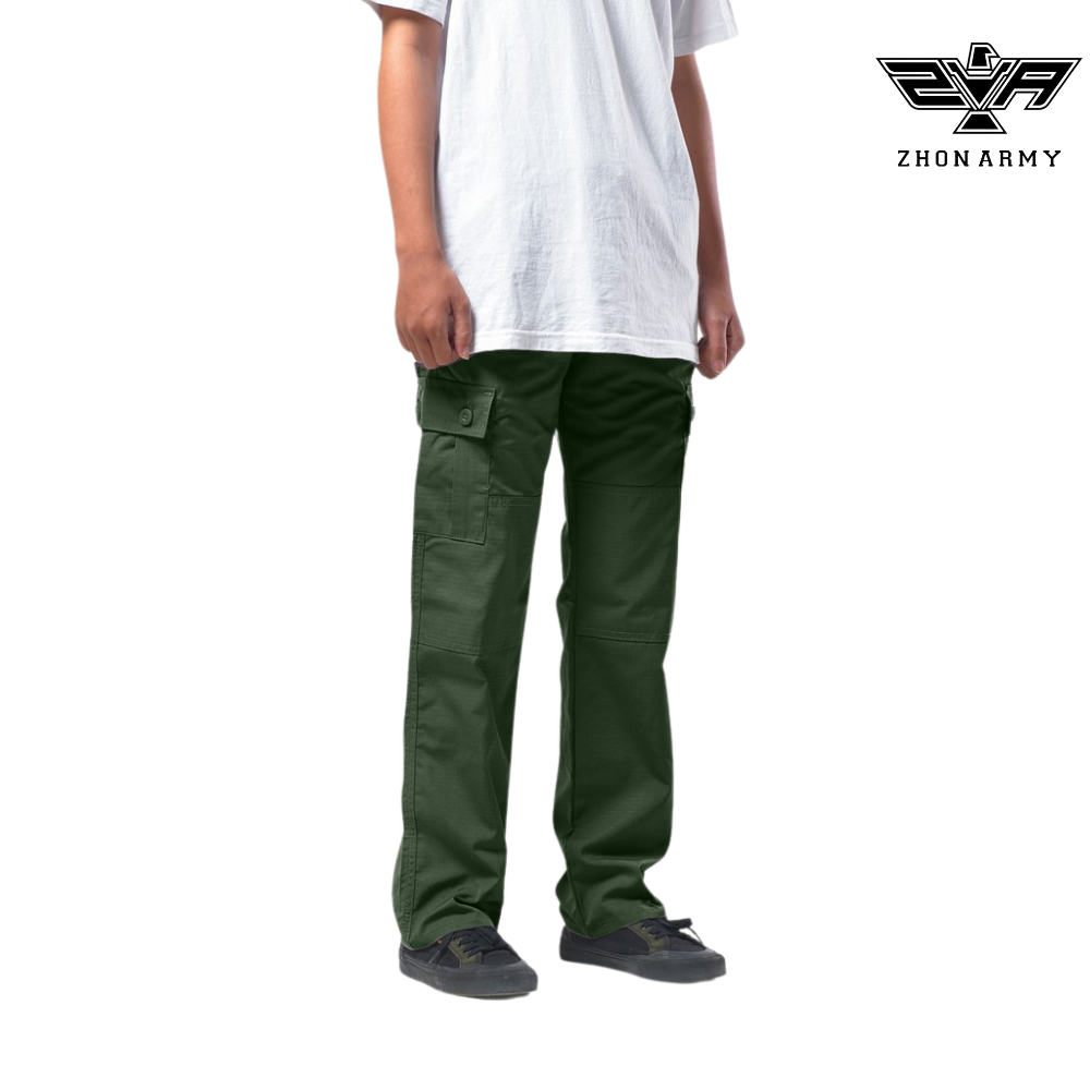 Jual ZHON ARMY Celana Cargo Panjang Pria Army | Shopee Indonesia
