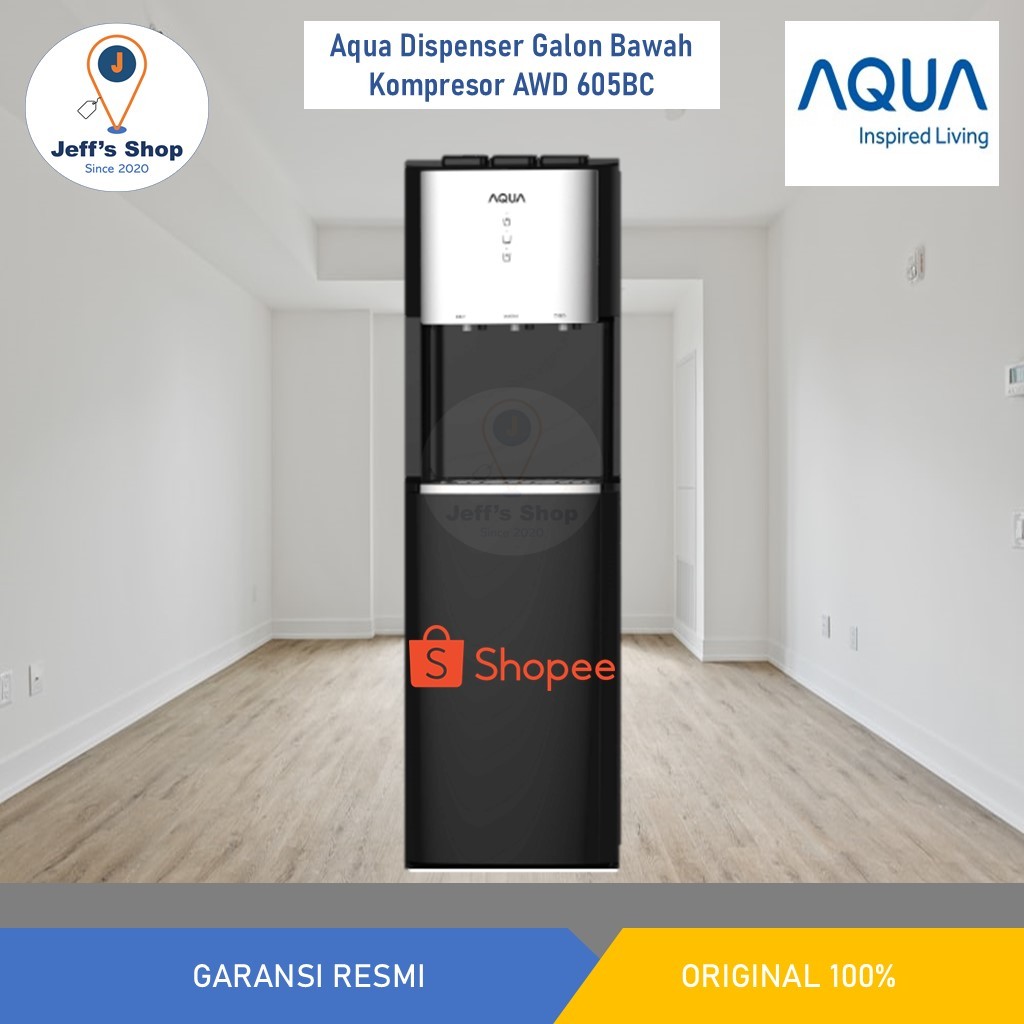 Jual Aqua Dispenser Galon Bawah Kompresor AWD 605BC | Shopee Indonesia