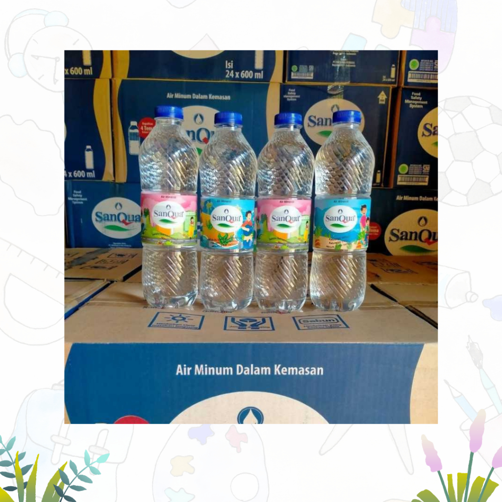 Jual Air Mineral Sanqua 24x600ml (1Karton) | Shopee Indonesia