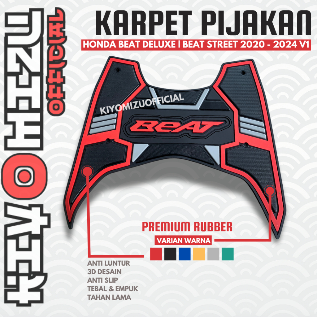 Jual Karpet Pijakan Motor Beat Deluxe Beat Street CBS ISS Esp V1 2020 2021 2022 2023 2024 Bahan ...