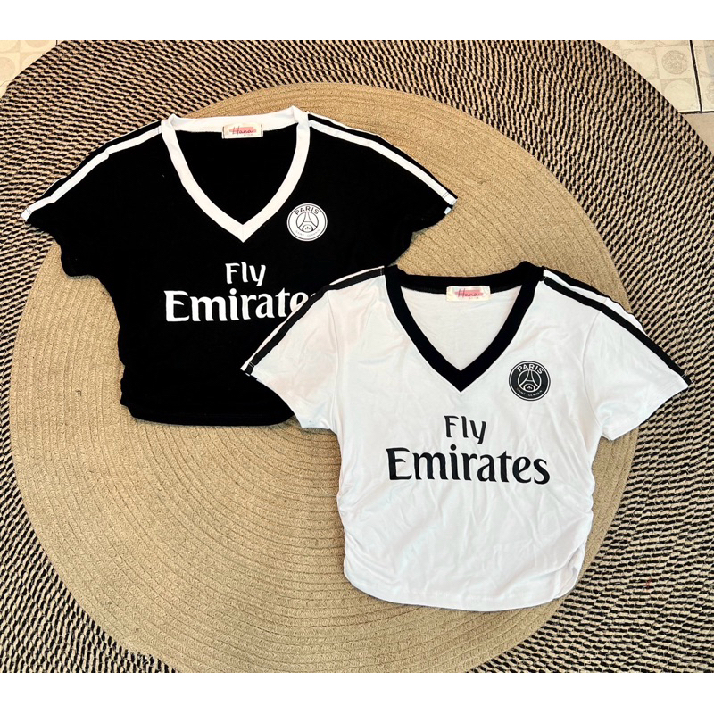 Jual Crop top Fly Emirates hana (Ready) | Shopee Indonesia
