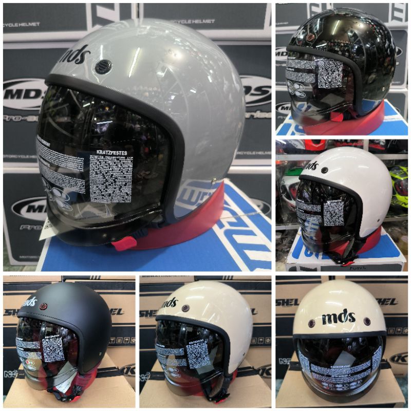 Jual HELM MDS MAGNUM SOLID RETRO | Shopee Indonesia