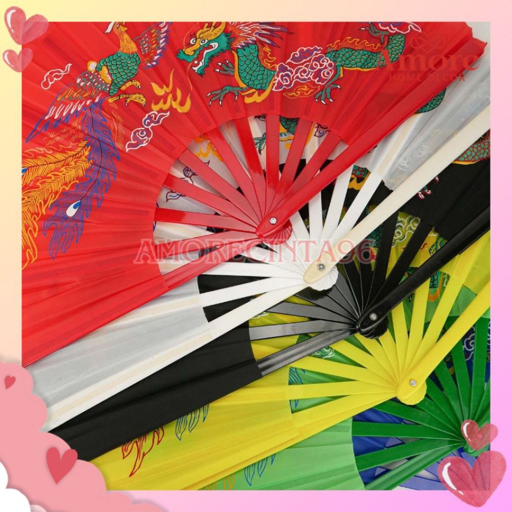 Jual Kipas Taichi Besar Nari Wushu Silat Taiji Taichi Naga dan Burung ...