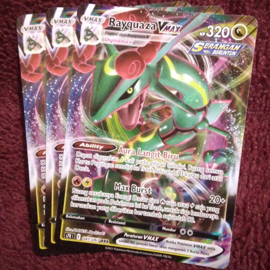 Jual Rayquaza VMAX v max RRR s7R - Pokemon TCG Indonesia foil holo | Shopee Indonesia