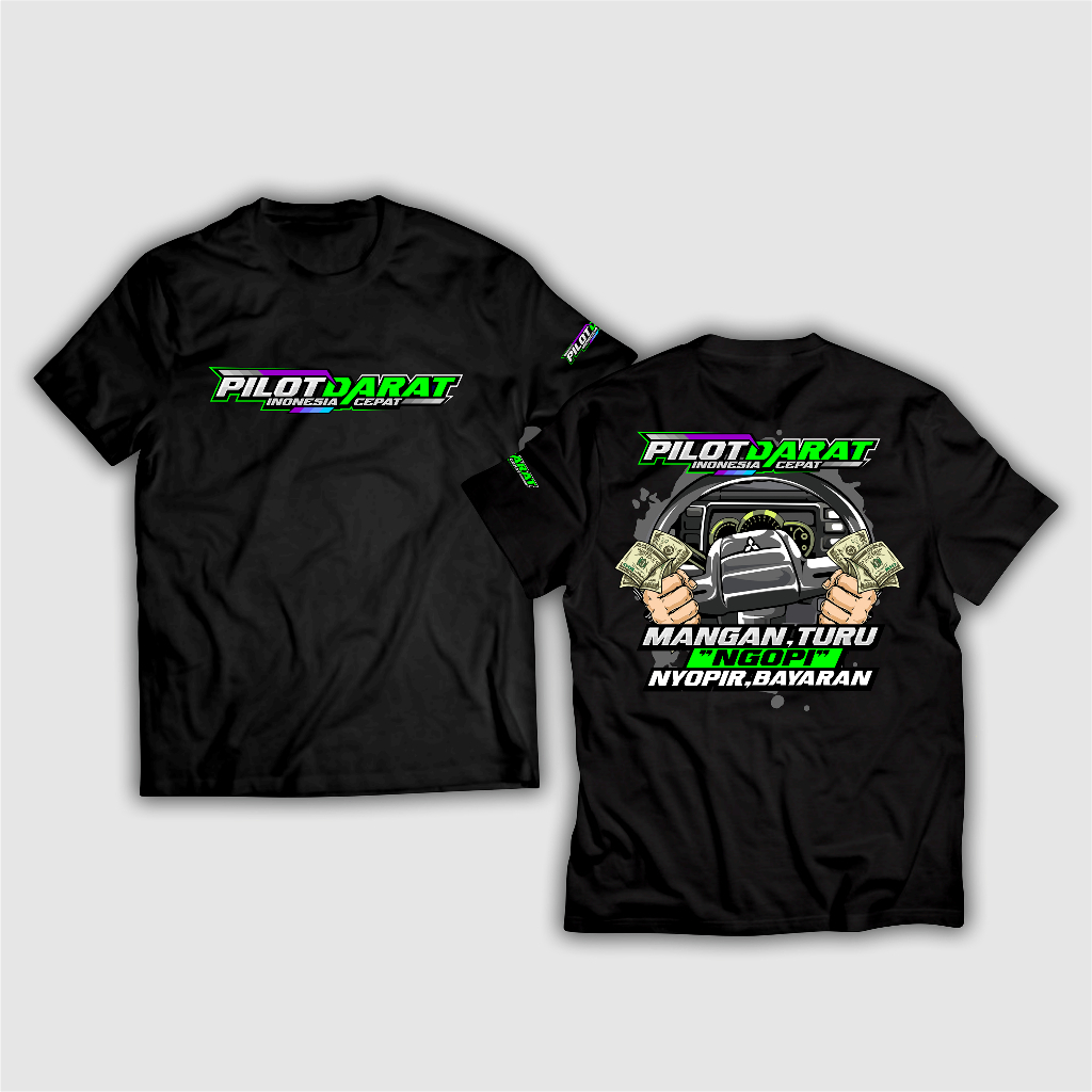 Jual Baju Kaos Pilot Darat Vol 1 Mangan Turu Ngopi Bayaran T-shirt ...