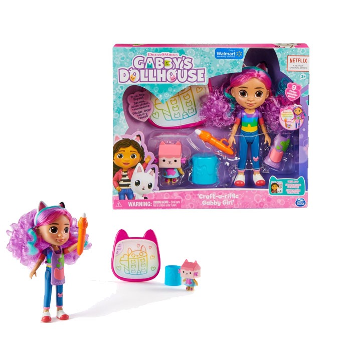 Jual Gabby's Dollhouse Deluxe Craft Doll Playset - Rainbow Gabby and ...