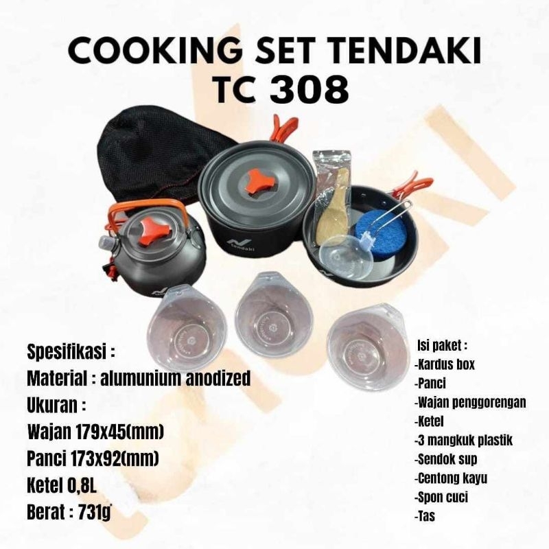 Jual COOKING SET TENDAKI NESTING TC 308 COOKINGSET KETTLE TEKO ALAT ...