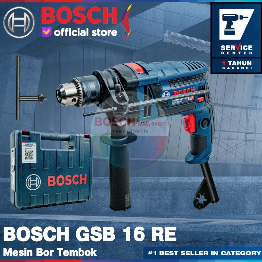 Jual mesin bor 16mm BOSCH GSB16RE Professional Heavy Duty bor beton ...