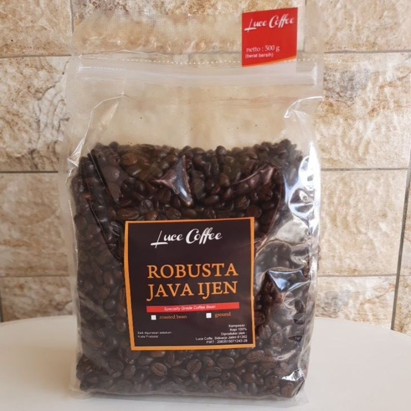 Jual BIJI KOPI ROBUSTA JAVA IJEN 500 gr [LUCE] | Shopee Indonesia
