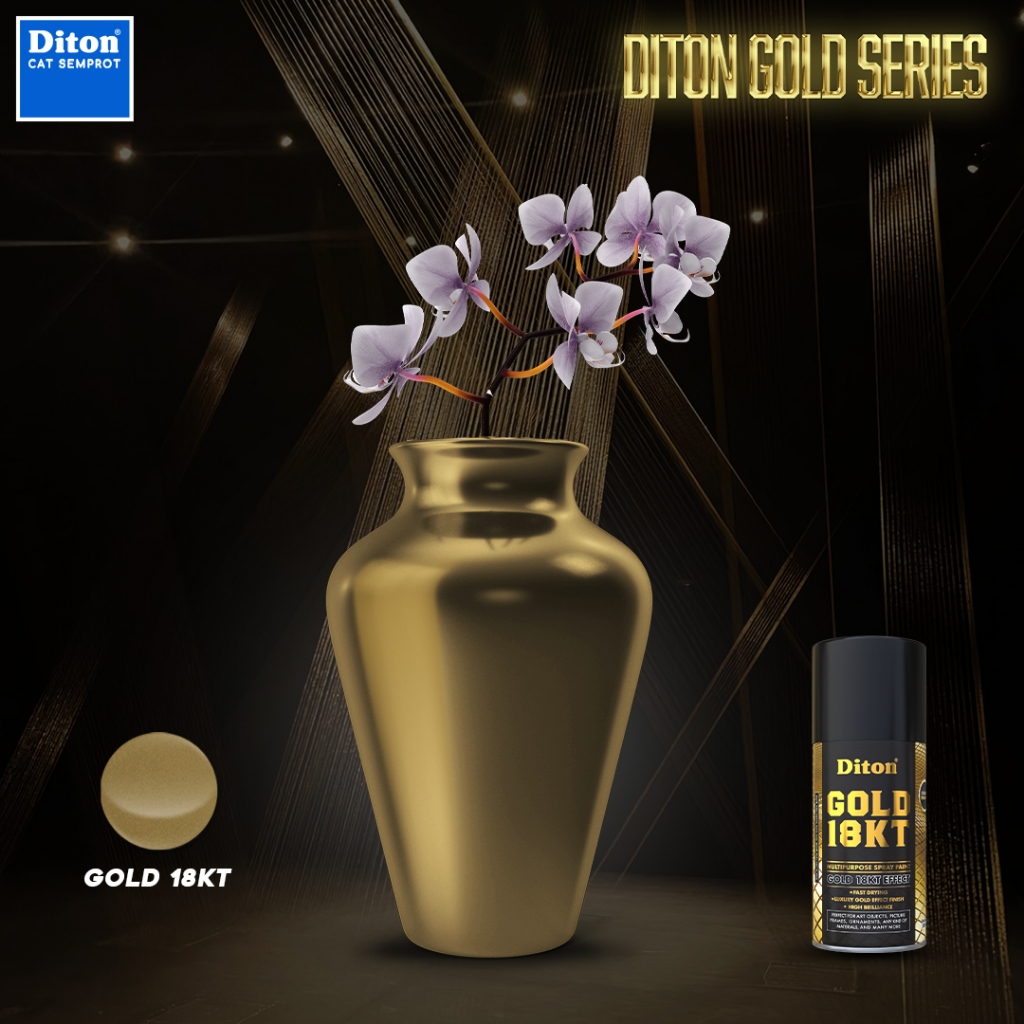 Jual Cat Semprot DITON Gold Series - Gold 18KT | Shopee Indonesia