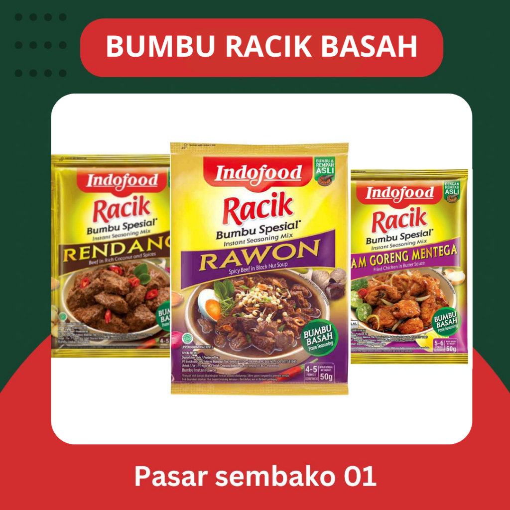 Jual Bumbu Masak Racik Basah Indofood - Ayam Goreng Mentega / Rawon ...