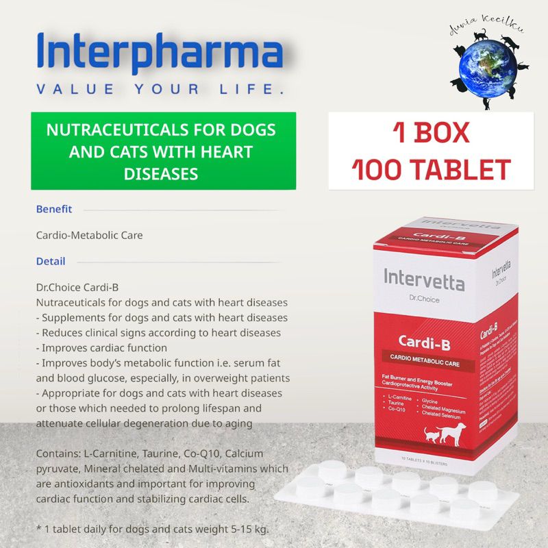 Jual Intervetta Cardi B - Cardio Metabolic Care For Cats & Dogs ...