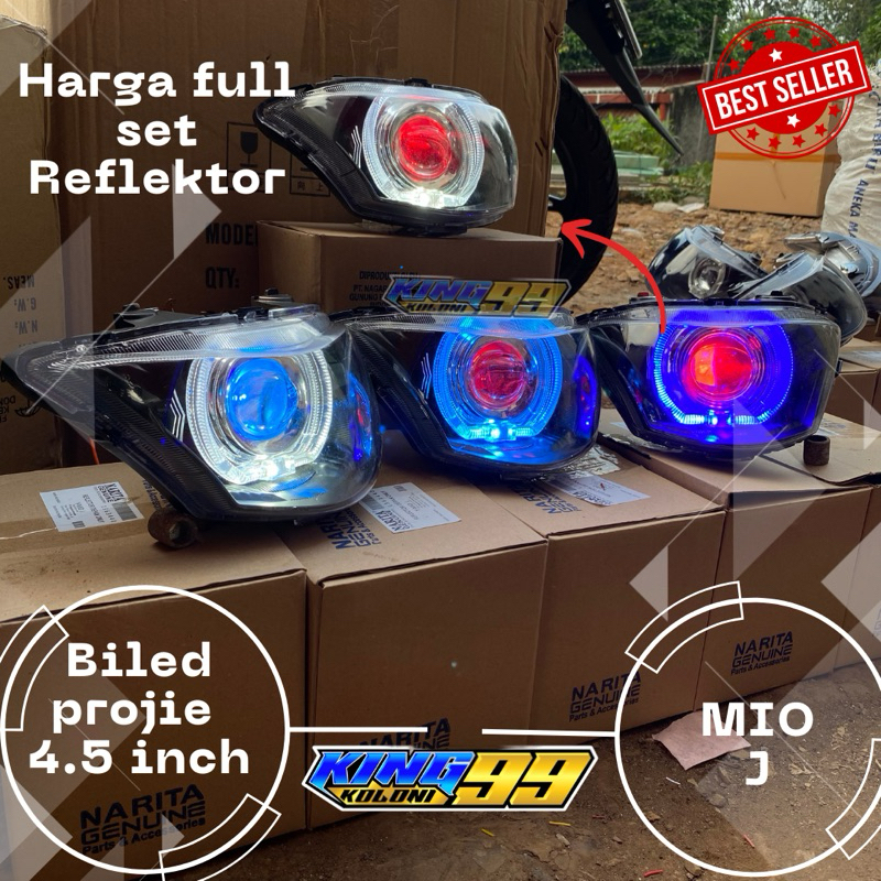 Jual Lampu biled mio j mio Gt 4.5 inch full set reflektor | Shopee ...