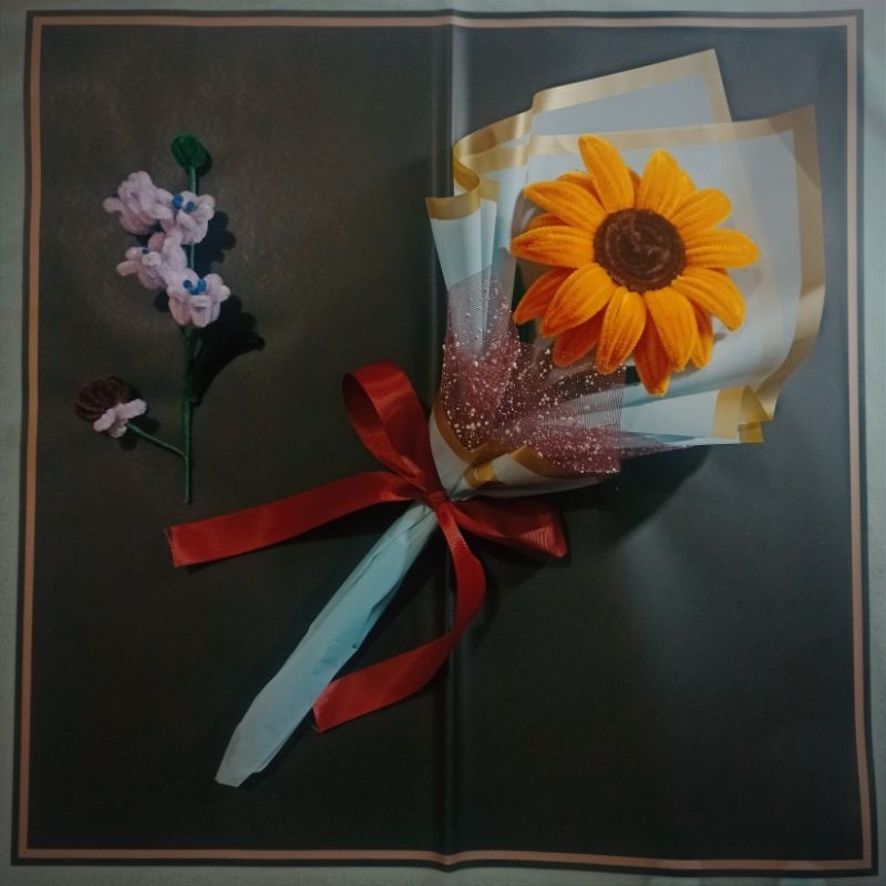 Jual buket single flower - buket simpel bunga matahari - bunga ...