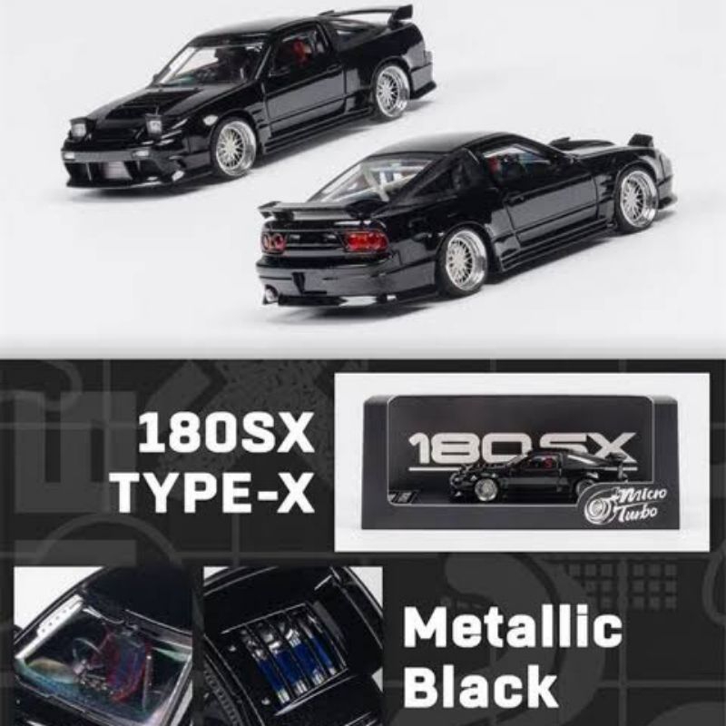 Jual Micro Turbo nissan 180sx type x spirit rei miyabi metallic black ...