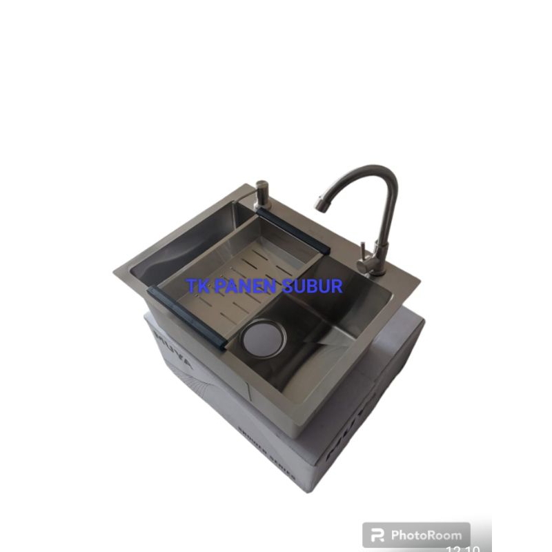 Jual Kitchen Sink Muya 5040 Stainless komplit set kran pipa stainless ...