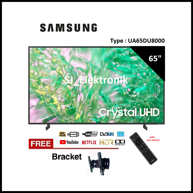 Jual Braket + Samsung 65DU8000 - LED TV 65 Inch UA65DU8000 Crystal UHD ...