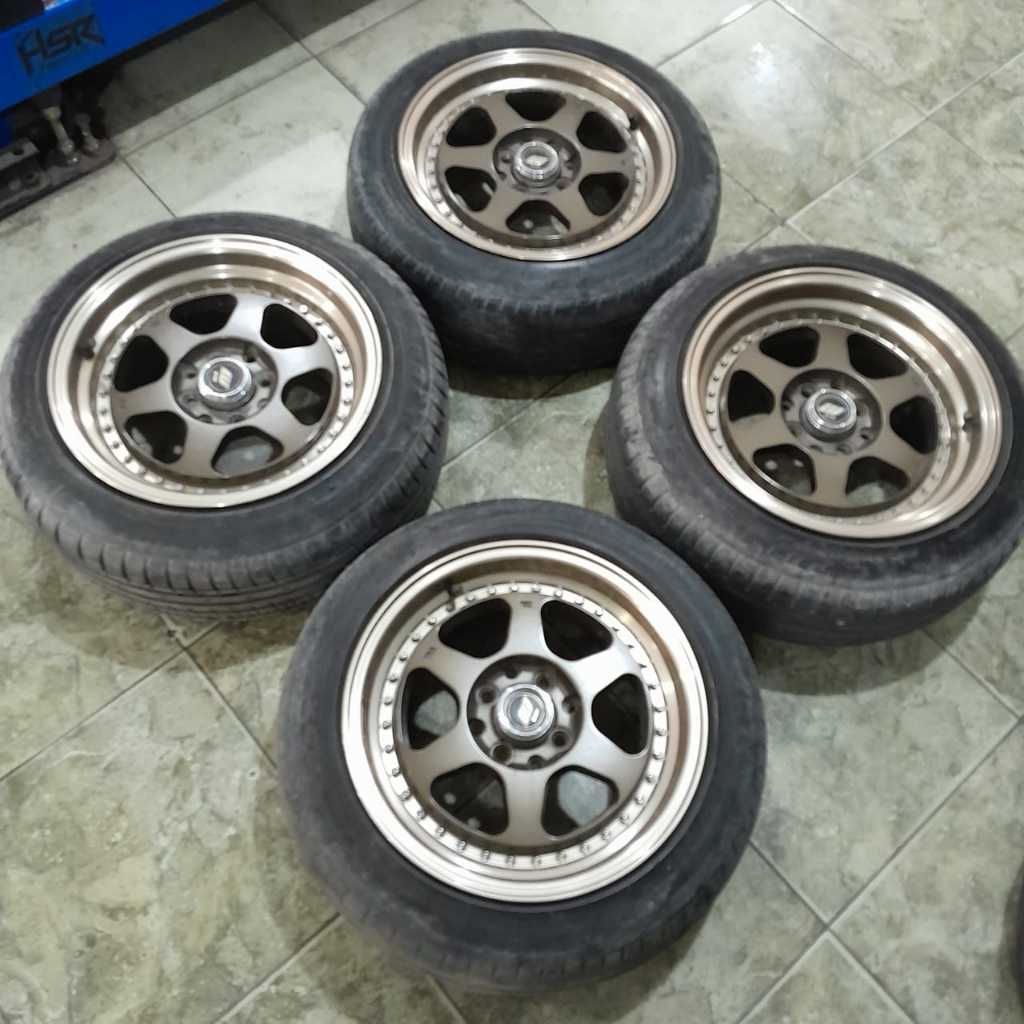 Jual VELG MOBIL CELONG R15 BEKAS TYPE HSR BAUT 4 + BAN COCOK UNTUK SEDAN MOBILIO VIOS AYLA AGYA ...