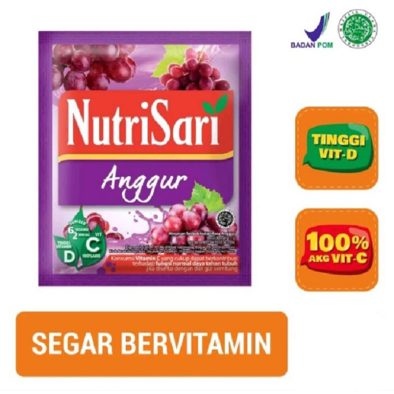 Jual NutriSari Anggur 1 Renceng 10 Sachet | Shopee Indonesia