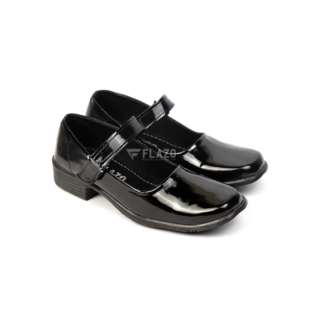 Jual FLAZO Sepatu Fantofel Wanita Hitam Glosiy Sepatu Sekolah Paskibra ...