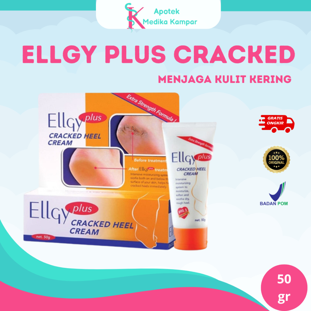 Jual Ellgy Plus Cracked Heels Cream kemasan 50 gram & 10 gram (krim ...