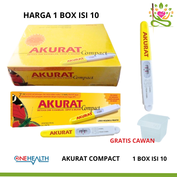 Jual Akurat Compact Test pack Kehamilan Tespek Hamil 1 Box isi 10 Pcs ...