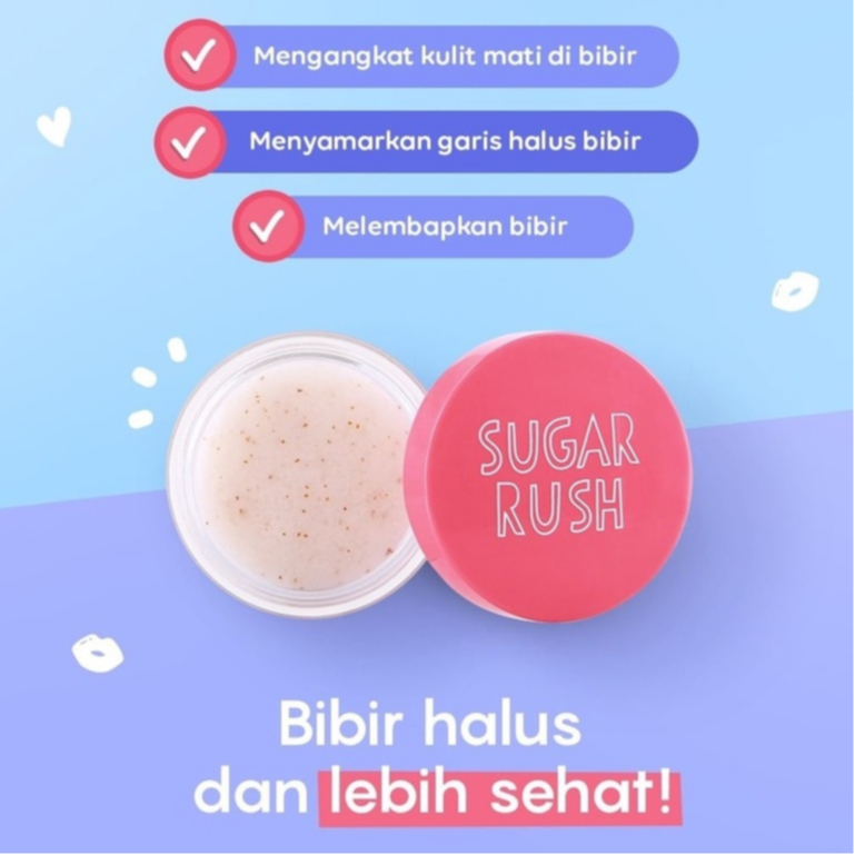 Jual EMINA Sugar Rush Lips Scrub || Scrub Eksfoliasi Bibir Emina Gula ...