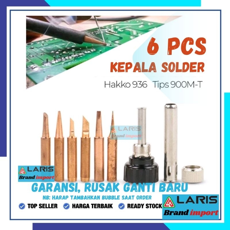Jual SAZFIT Set Mata Solder Iron Tip Nonmagnetic for Hakko 936 900M-T 6 Pcs | Shopee Indonesia